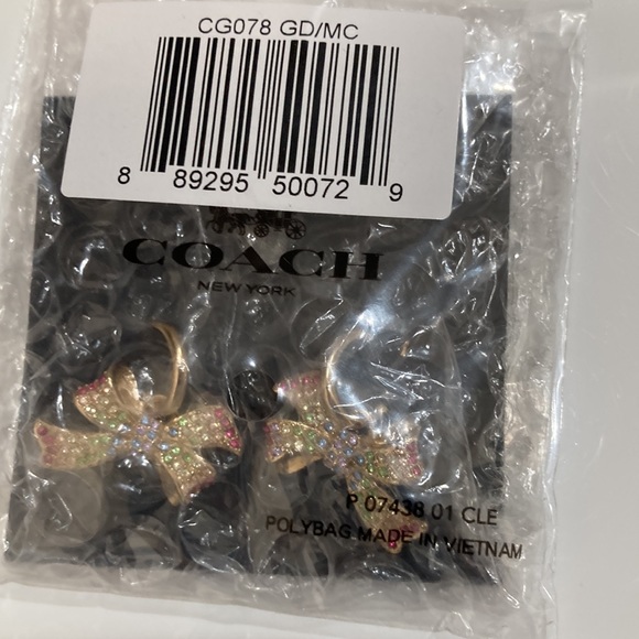 Coach | Jewelry | Coach Bow Pave Earrings | Poshmark